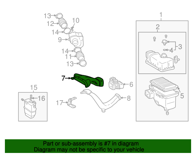 2002-2006 Lexus Engine Air Intake Hose 17750-AA011 | AutoNationParts.com