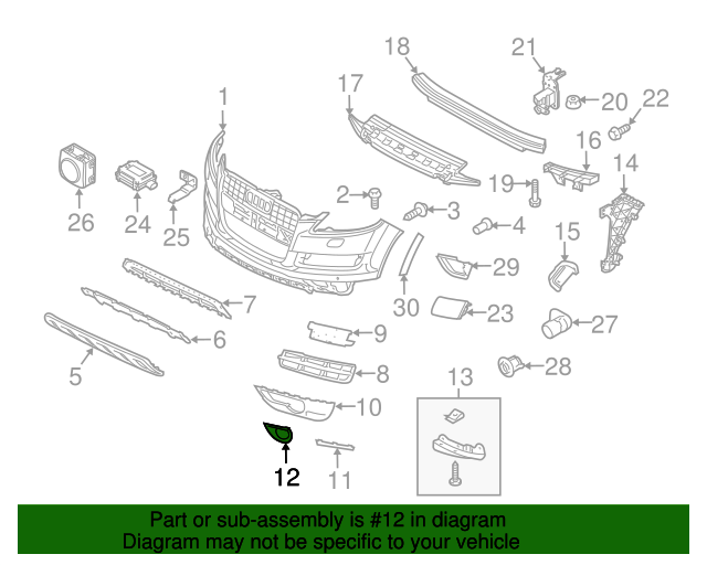 2010-2015 Audi Q7 Frame 4L0-807-490-A | Audi USA Parts