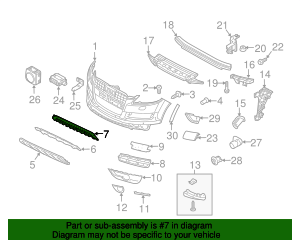 2010-2015 Audi Q7 Lower Grille 4L0-807-683-C-01C | Audi USA Parts