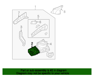 2008-2015 Toyota Apron Panel 53711-0T011 | Toyota Parts Center