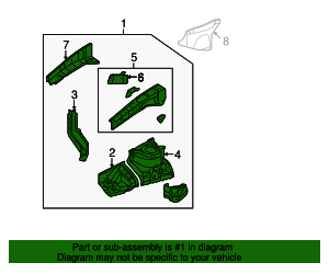 53702-0T010 - Apron Assembly - 2009-2015 Toyota Venza | Nucar Toyota Parts