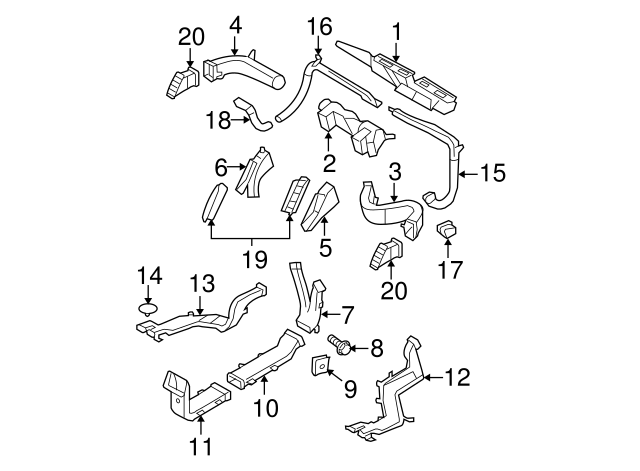 2009-2010 Ford Edge Louver 9T4Z-19893-AD | OEM Parts Online