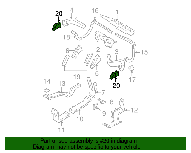 2009-2010 Ford Edge Louver 9T4Z-19893-AD | OEM Parts Online