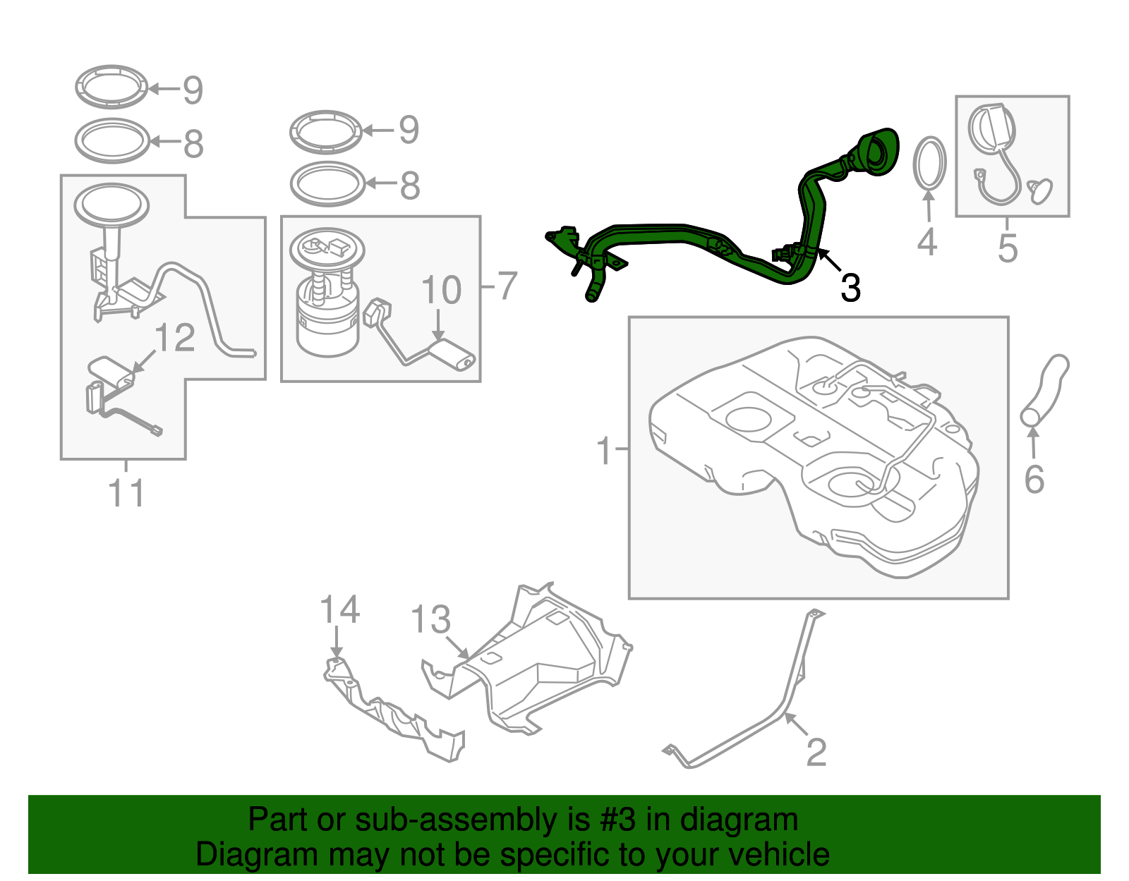 2015-2024 Nissan Murano Filler Neck 17221-5AA0A | Boro Nissan Parts