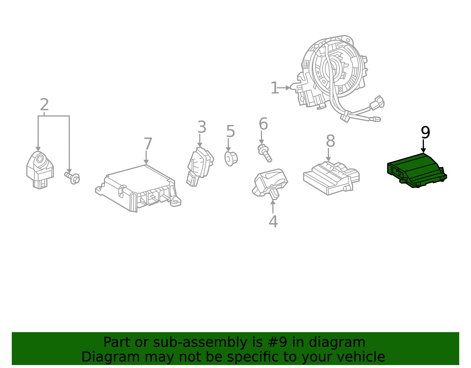 2020-2023 Toyota Highlander Passenger Discriminating Sensor 89710-0E010 ...