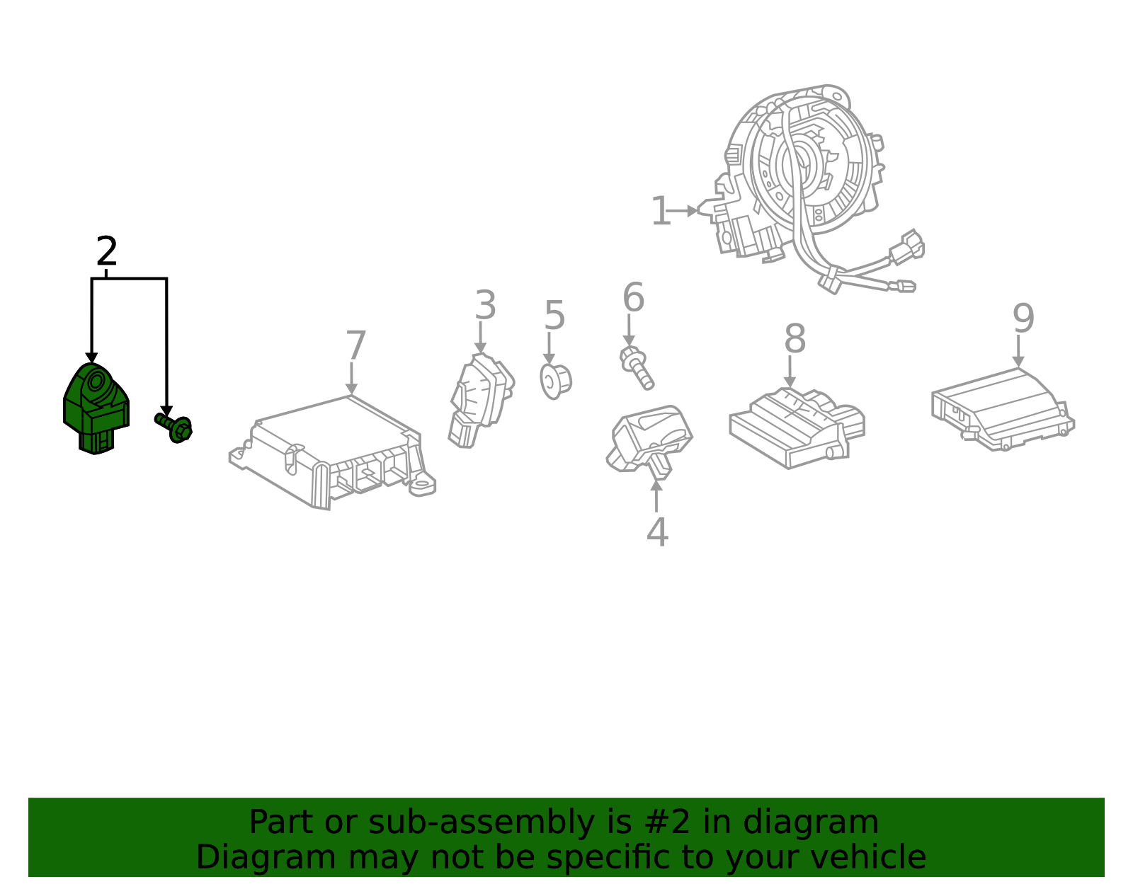 89173-09D40 - Air Bag Impact Sensor 2020-2024 Toyota | AutoNation Parts