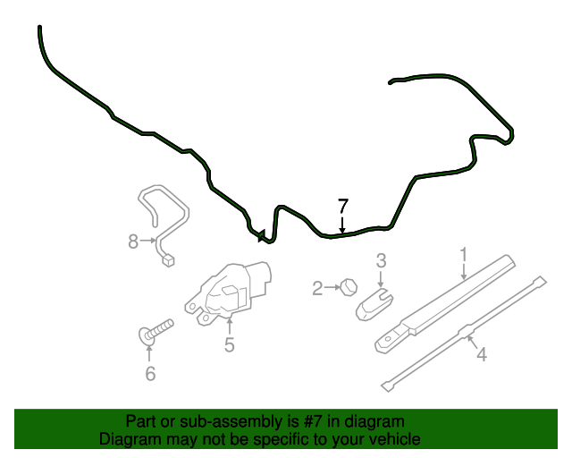 2015-2020 Ford Washer Hose FT4Z-17A605-H | TascaParts.com