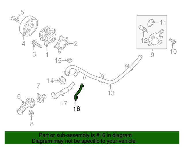 Hyundai - 25469-2B701 - Engine Coolant Hose - 2015-2021 Hyundai | OEM ...