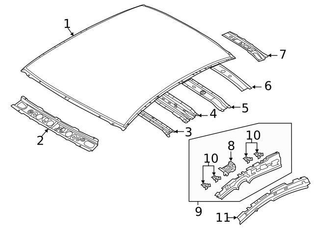 2019-2021 Mazda 3 Rail Reinforced BDTS-71-25X | OEM Parts Online