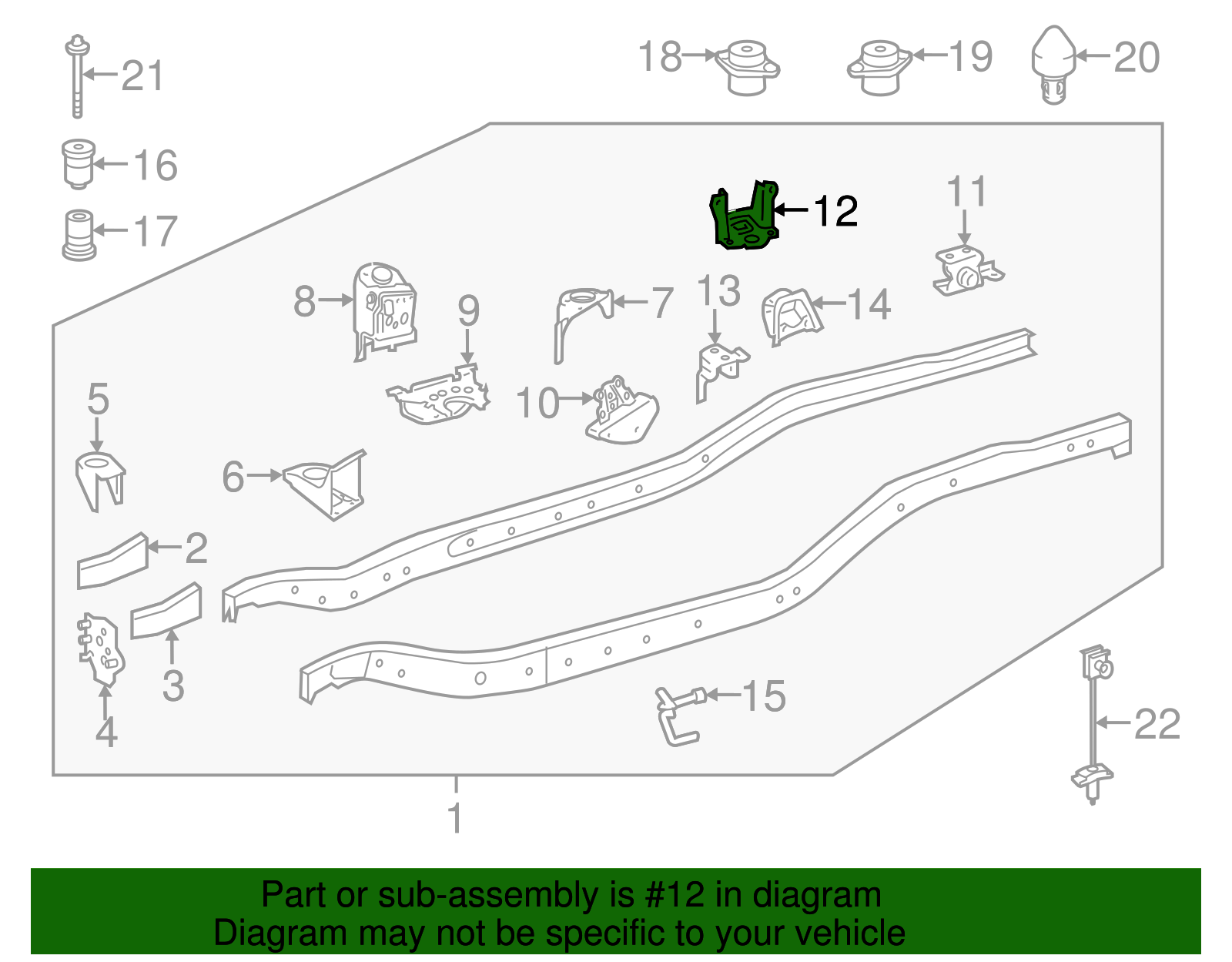 51622-0C040 - High-Quality Leaf Spring Bumper Bracket for 2007-2021 ...