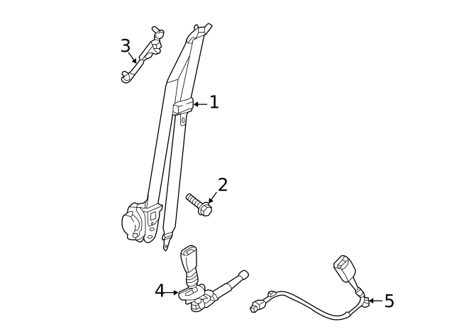 88810-J9500-TRY - Seat Belt Assembly - 2018-2023 Hyundai Kona | OEM ...