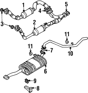 Exhaust Components for 1999 Isuzu Trooper | Isuzu Parts Center