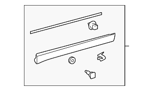 2014-2019 Toyota Highlander Rocker Molding 75072-0E904 | Toyota Parts ...