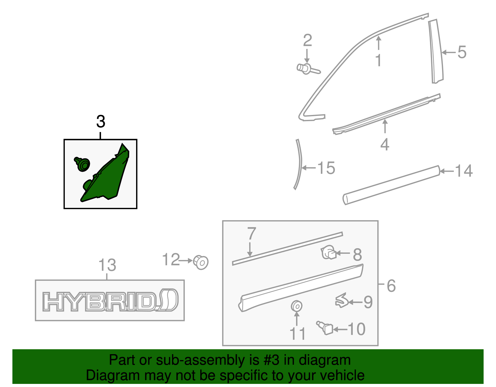 67491-0E040 - 2014-2019 Toyota Highlander - Trim Bezel | Discount Parts ...