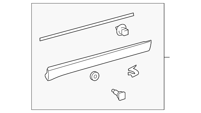 75072-0E904 - Rocker Molding 2014-2019 Toyota Highlander | Longo Toyota ...