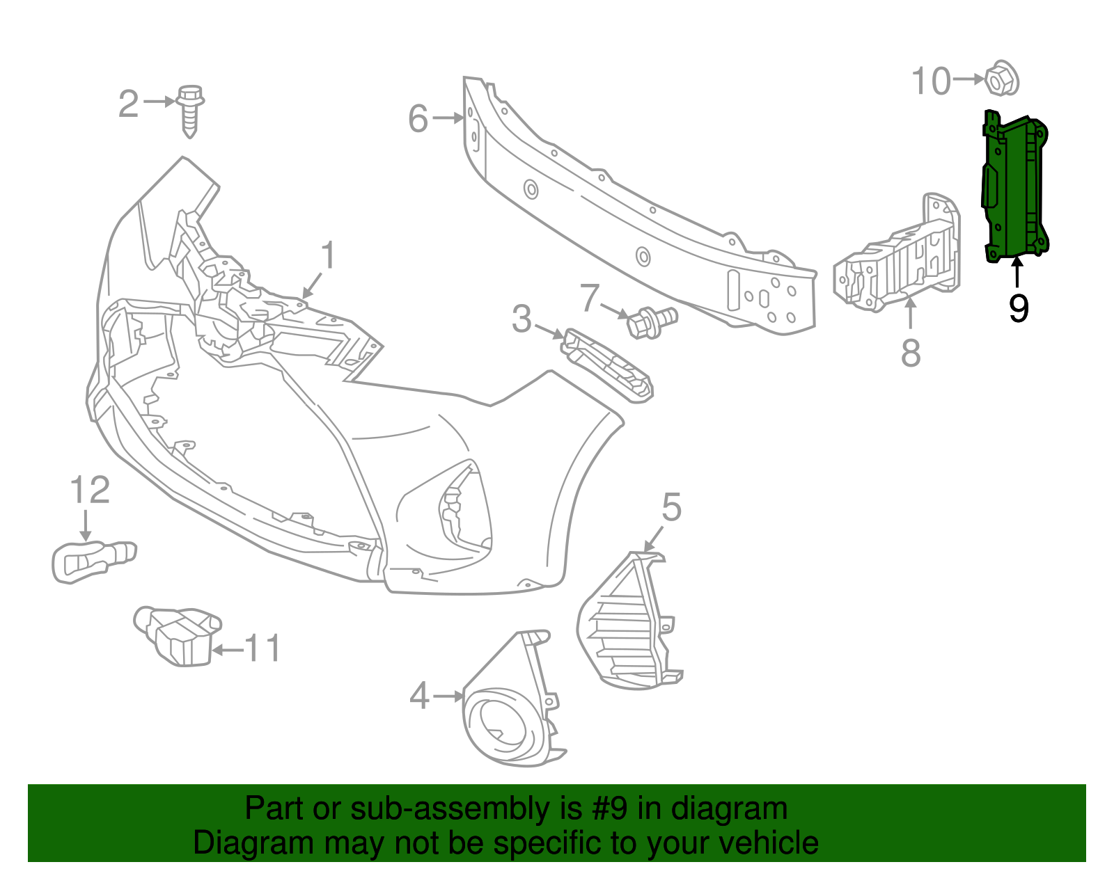 2007-2018 Toyota Deflector Panel 53165-52030 | Toyota Parts Center