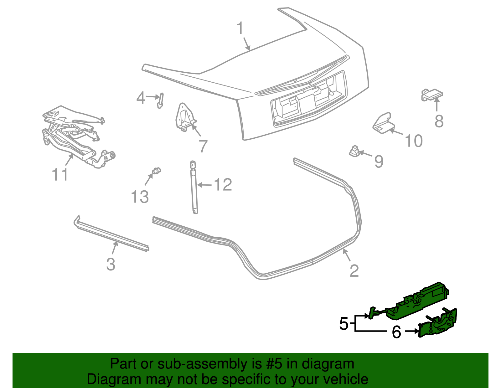 Buy Genuine GM Auto Parts - Latch (Part # 15847487) | GM Parts Store