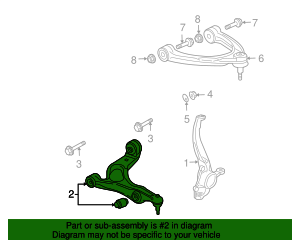 2008-2010 Porsche Cayenne Suspension Control Arm 955-341-018-61 ...