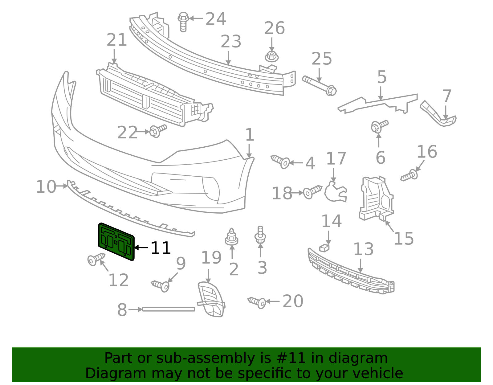 71180-THR-A50 - License Mount 2021-2024 Honda Odyssey | Honda Parts Online