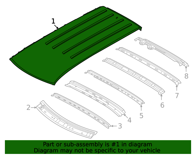2022-2024 Kia Carnival Roof Panel 67111-R0000 | TascaParts.com