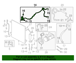 92440-6JR0A - Evaporator Tube 2021-2024 Nissan Armada | Nissan Parts ...