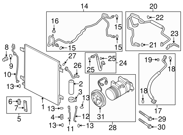 2017-2020 Nissan Armada Evaporator Tube 92440-1LA0A | OEM Parts Online