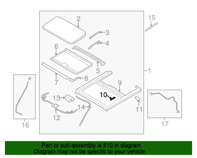 81626-2E000 - Sunroof Frame Plate 2007-2008 Kia Rondo | Kia.Parts Store