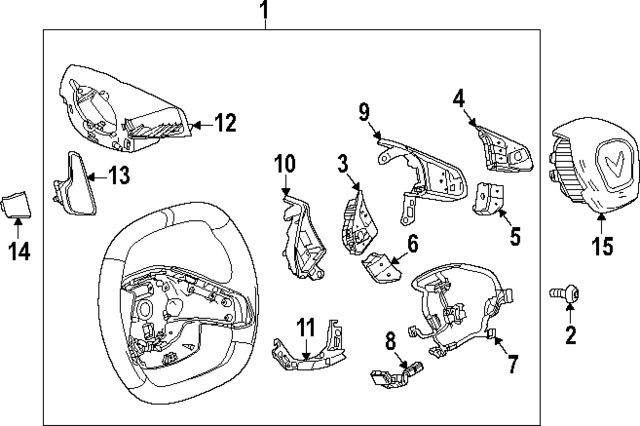 2024 Chevrolet Corvette Steering Wheel 86547458 GM | GMPartsDirect.com