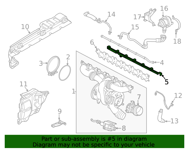 2020-2024 BMW Turbocharger Strip 11-65-8-679-018 | BMW Parts Source