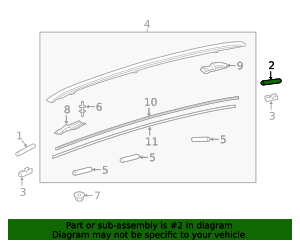 2020-2022 Lexus Drip Molding 75554-48080-G0 | OEM Parts Online
