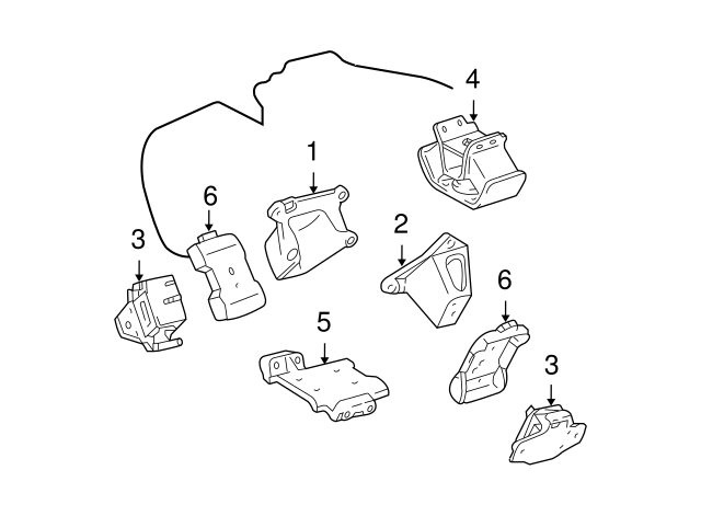 1998-2004 Toyota Tacoma Rear Insulator 12371-0C010 | Toyota Parts Center