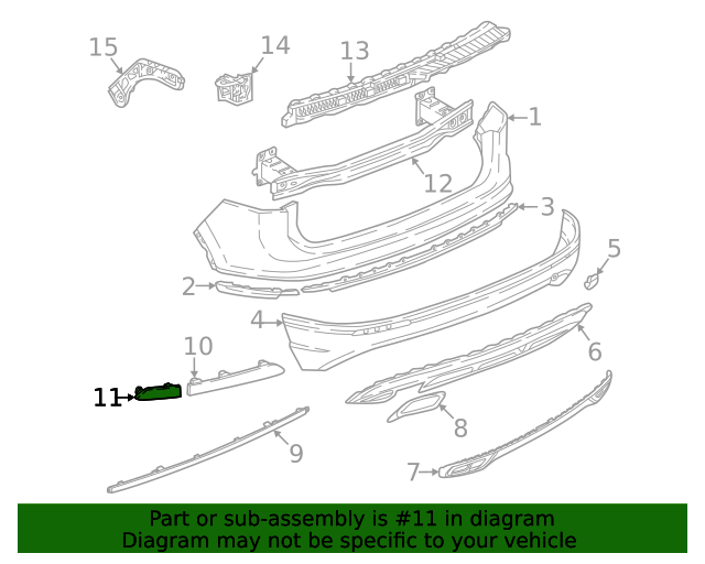 2022-2024 Volkswagen Tiguan Reflector Panel 5NA-945-103-A ...