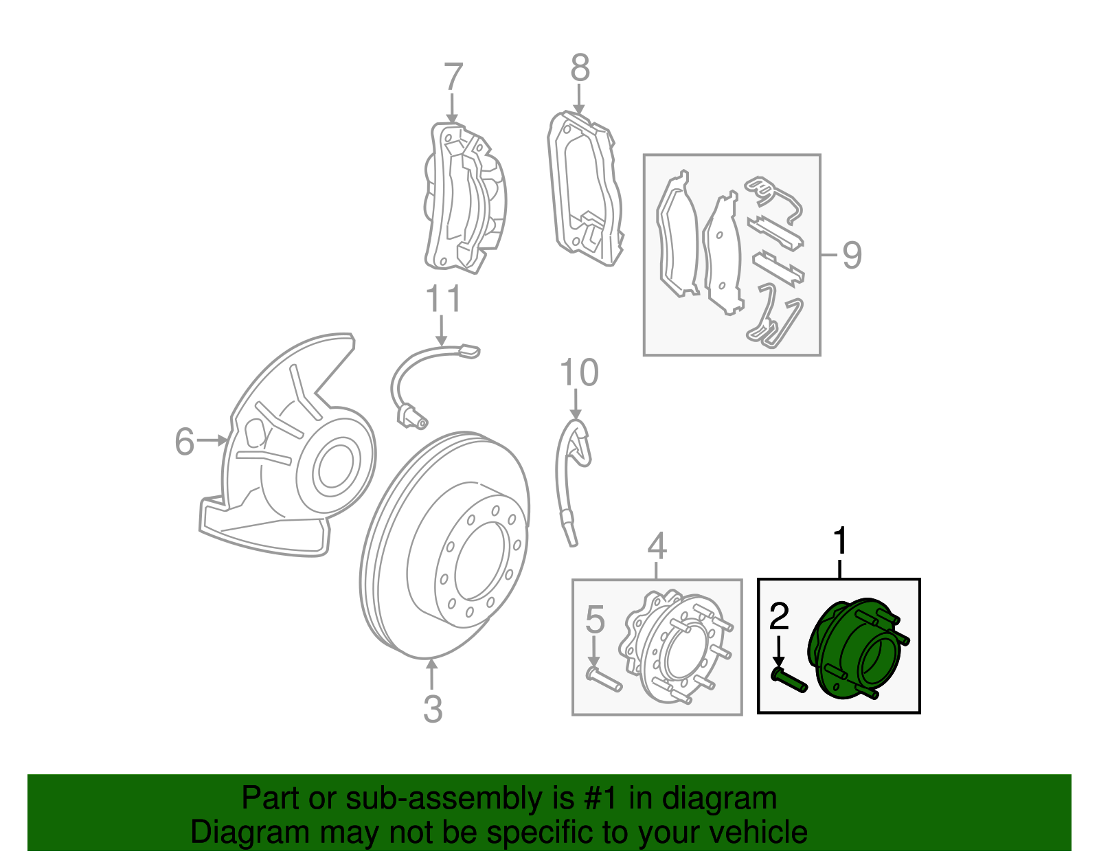 2013-2016 Ford | Hub Assembly | DC3Z-1104-E | Walls' Ford Parts