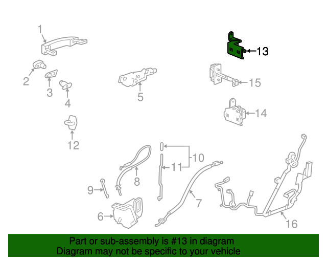 Genuine OEM Front Side Door Hinge Part# 13576849 Fits 2013-2020 GM: Up ...