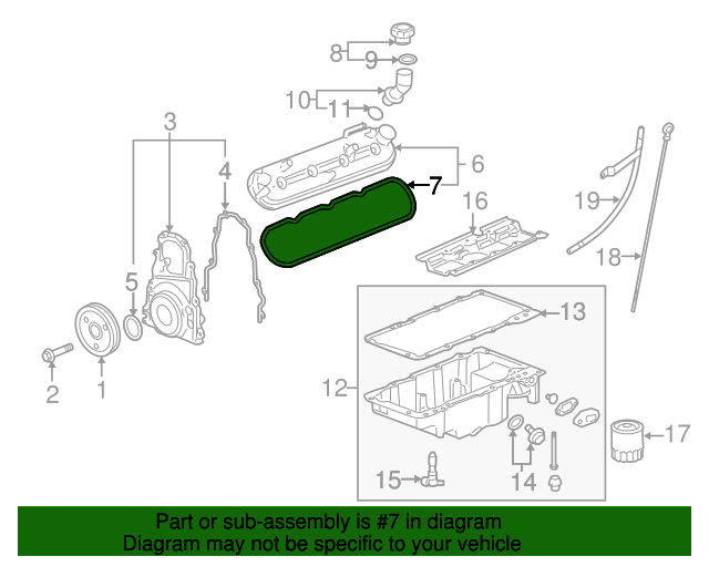 1999-2020 GM Valve Cover Gasket 12637683 GM | GMPartsDirect.com