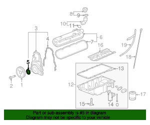 1997-2025 GM Engine Front Cover Seal 12585673 GM | GMPartsDirect.com