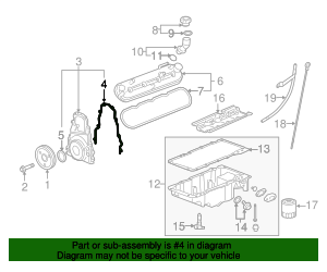 12633904 - Timing Cover Gasket - 1997-2020 GM | OEM Parts Quick