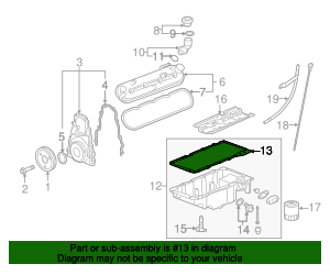 1997-2020 GM Oil Pan Gasket 12612350 | GMPartsDirect.com