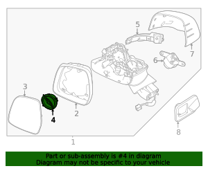 87622-F9000 - Mirror Motor 2022-2024 Kia Carnival | Kia.Parts Store