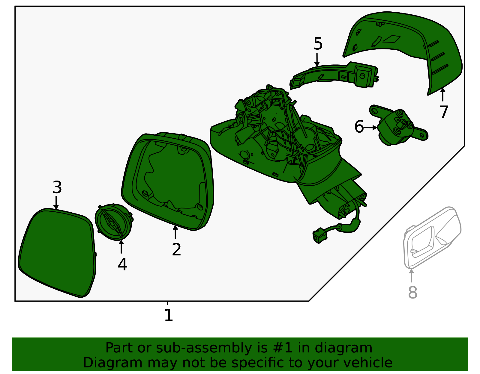 87620-R0600 - Mirror Assembly 2022-2025 Kia Carnival | Kia.Parts Store