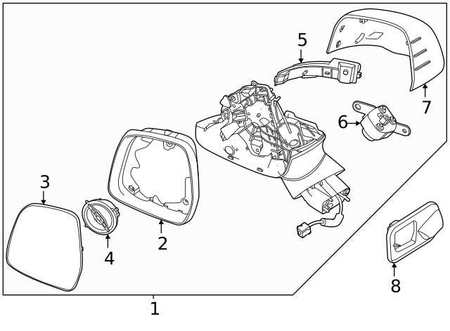 87626-R0010 - Mirror Cover - 2022-2023 Kia Carnival | Kia Auto Parts