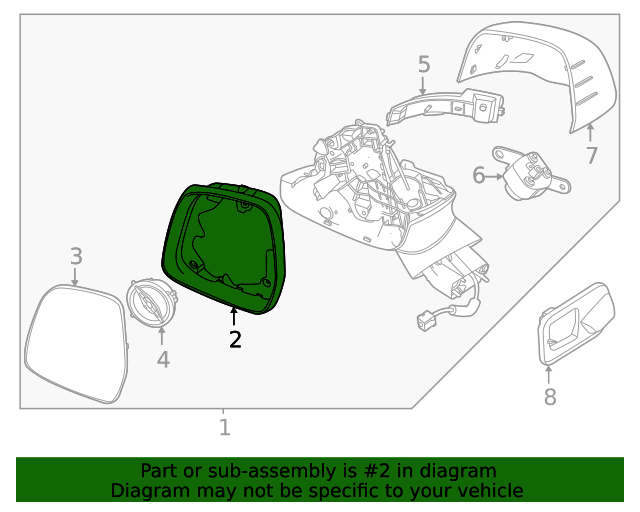 87625-R0010 - Mirror Housing 2022-2024 Kia Carnival | Kia.Parts Store