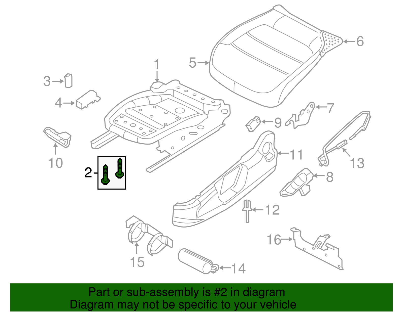 2012-2022 Volkswagen Seat Frame Screw N-909-650-02 | OEM Parts Online