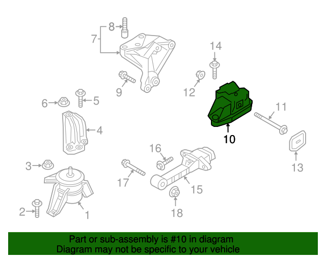 21830-D3100 - Automatic Transmission Mount 2016-2018 Hyundai Tucson ...
