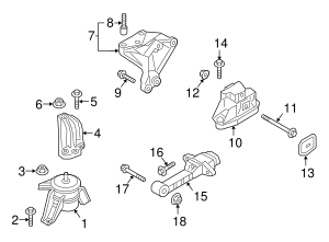 21830-D3100 - Automatic Transmission Mount 2016-2018 Hyundai Tucson ...