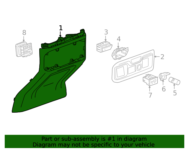 2019-2022 GM Rear Trim 84602958 | TascaParts.com