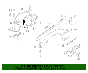 Genuine BMW 07-14-7-154-227 | Fender Liner Nut | FREE Shipping on Most ...