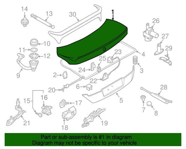 Genuine BMW 41-62-7-049-252 | Trunk Lid | FREE Shipping on Most Orders ...