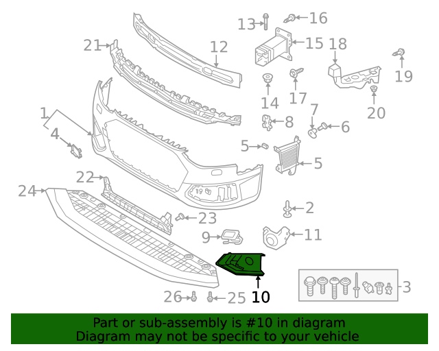 2020-2023 Audi Outer Grille 8W0-807-682-AK-T94 | Audi USA Parts