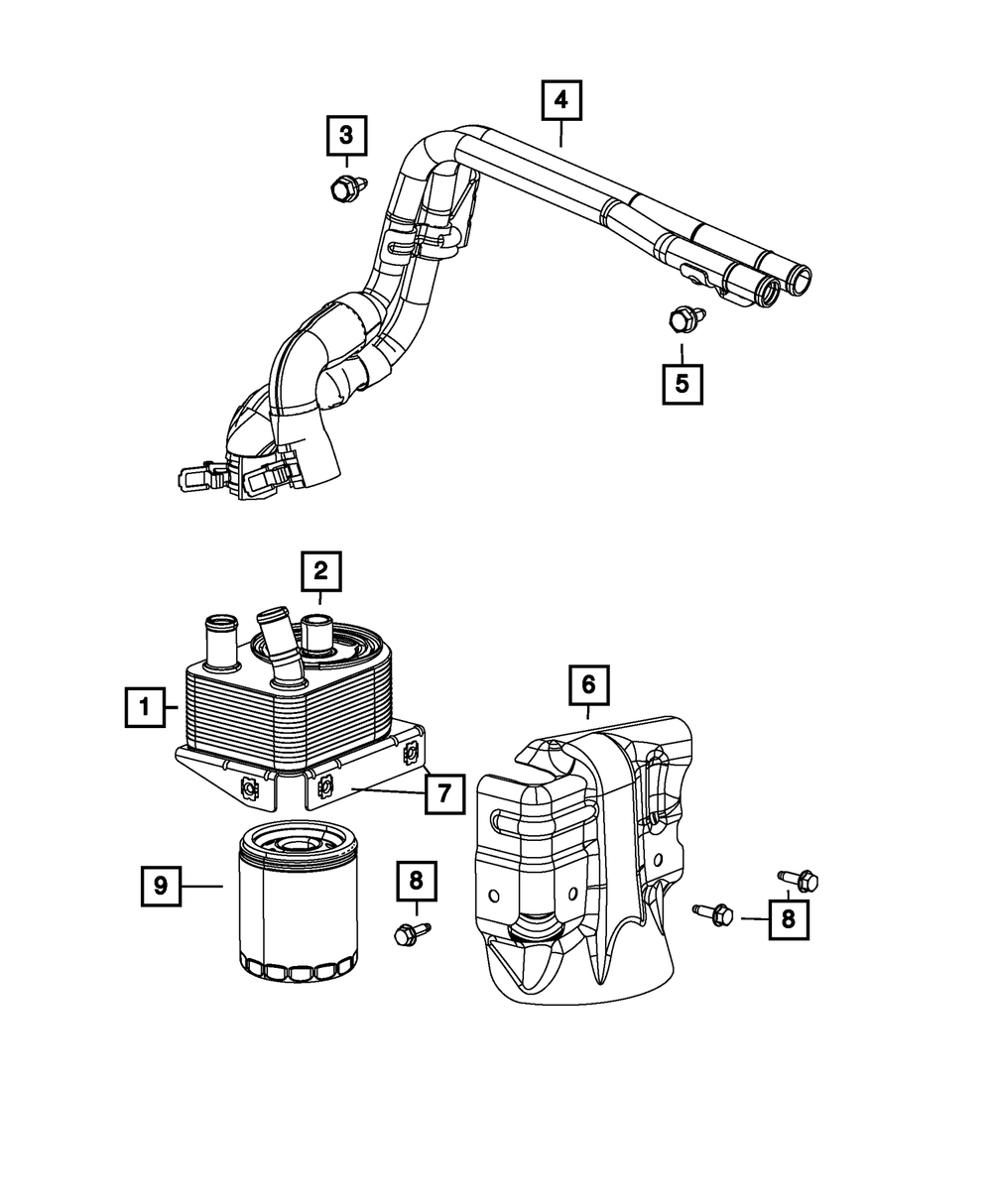 5047388AD - Oil Cooler Tube 2013-2022 Mopar | Mopar Factory Parts